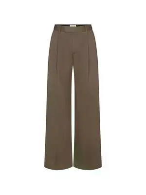 FRAME Pleated Wide-leg Trousers