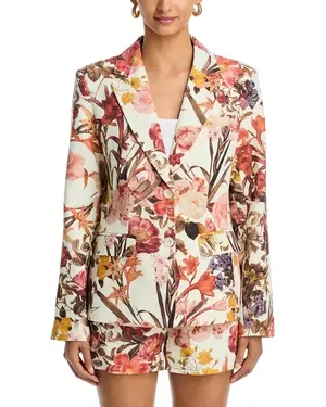 Aqua Floral Blazer