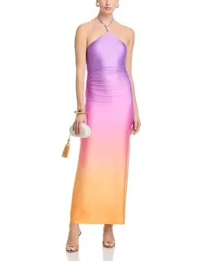 Aqua Halter Neck Dress