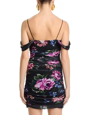 Aqua Mesh Floral Dress