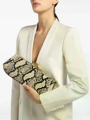 GIUSEPPE ZANOTTI Eve Closure Chain Clutch - Neutrals