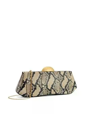 GIUSEPPE ZANOTTI Eve Closure Chain Clutch - Neutrals