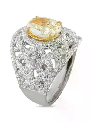 LB EXCLUSIVE 18k White Gold Diamond Ring - Silver