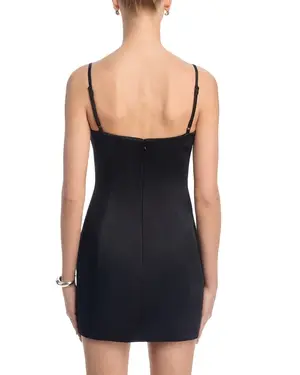 French Connection York Satin Mini Dress - Black