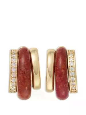 ROXANNE ASSOULIN The Stone Huggie Earrings - Gold