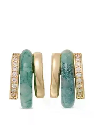 ROXANNE ASSOULIN Stone Huggie Earrings - Gold