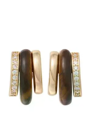 ROXANNE ASSOULIN The Stone Huggie Earrings - Gold