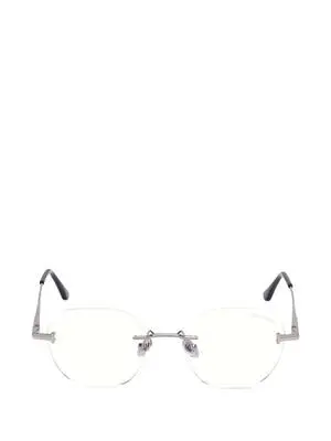 TOM FORD Rimless Oval-frame Glasses - Silver