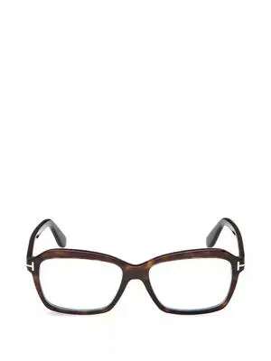 TOM FORD Rectangle-frame Glasses - Brown