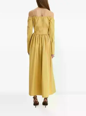 MOOS STUDIO Cold-shoulder Tie Maxi Dress