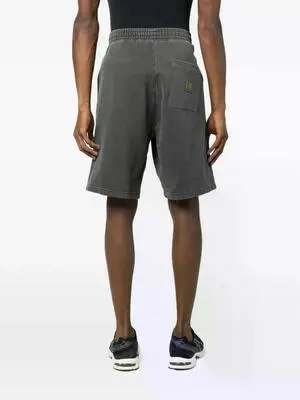 Carhartt Work In Progress Logo-patch Elasticated-waist Shorts - Grey