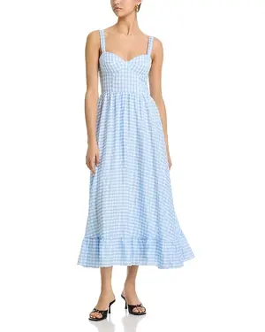 Aqua Bustier Day Dresses