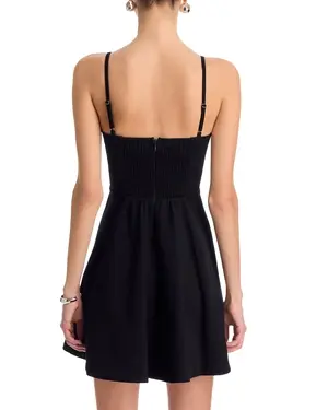 Aqua Denim Bustier Mini Dress