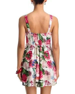 Aqua Floral Eyelet Mini Dress Exclusive