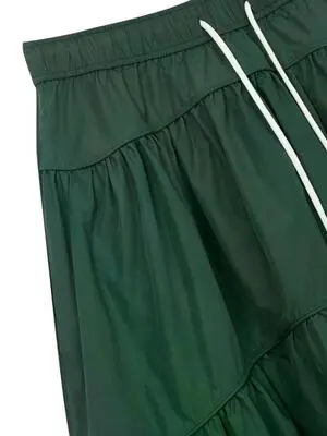 STUDIO TOMBOY Tiered Drawstring-fastening A-line Skirt - Green