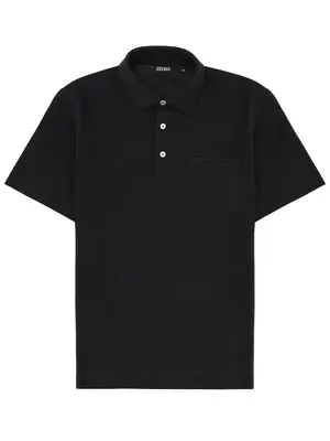 Zegna Regular Fit Polo Shirt - Black