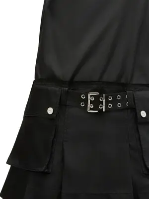 GANNI Belted Mini Dress - Black