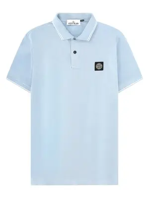 Stone Island Polo With Logo - Blue