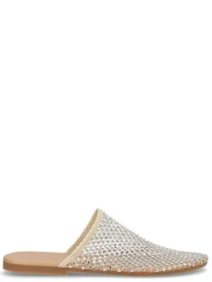 ALYSI Rhinestone Embellished Mule - Silver