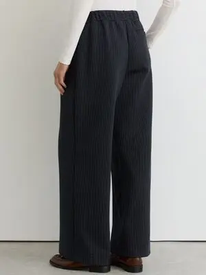 REISS Remi Petite Pinstripe Wide-leg Joggers
