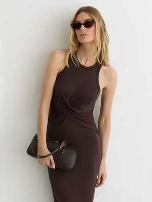 REISS Helena Twist-front Sleeveless Jersey Dress