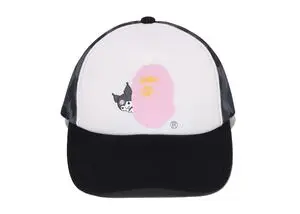 A BATHING APE X Sanrio Kuromi Ape Head Mesh Cap - Black