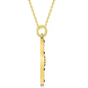 ALLUREZ Diamond Accented Compass Pendant Necklace - Gold