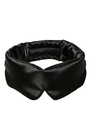 SILKSILKY Elegant One Piece Silk Sleep Eye Mask - Black