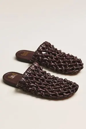 BRONX Ann-aya Woven Mule Flats