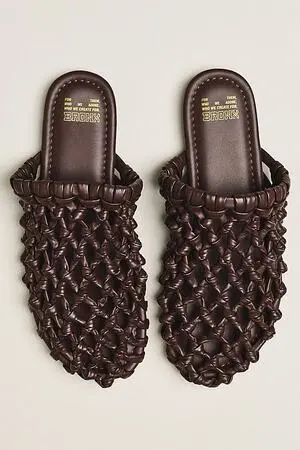 BRONX Ann-aya Woven Mule Flats