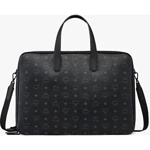 Mcm Ottomar Garment Bag In Visetos Monogram Canvas - Black