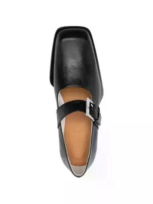 EGONLAB Leather Buckle-strap Loafers