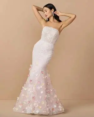 MAC DUGGAL COLLECTION Embellished Strapless Mermaid Gown