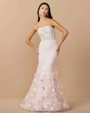MAC DUGGAL COLLECTION Embellished Strapless Mermaid Gown