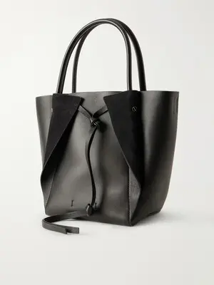 Gabriela Hearst Marija Small Suede And Leather Tote - Black