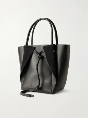 Gabriela Hearst Marija Small Suede And Leather Tote - Black