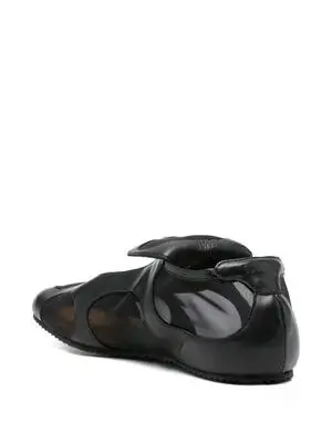 EGONLAB Enez Cut-out Leather Sneakers - Black