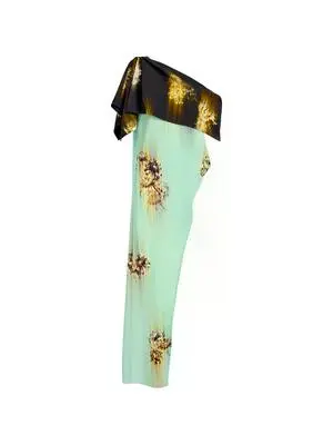 Proenza Schouler Printed One-shoulder Top - Green