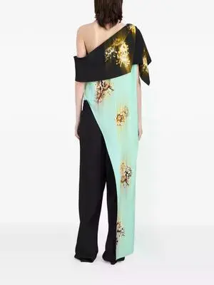 Proenza Schouler Printed One-shoulder Top - Green