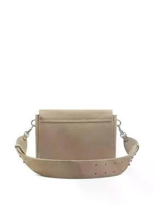 AMI Paris Cow Leather Flap Messenger Bag