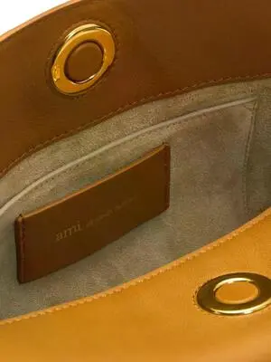 AMI Paris Carrousel Leather Shoulder Bag - Brown