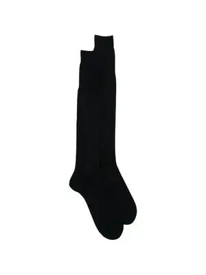 Zegna Logo-print Socks - 402 Navy Blue