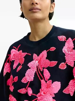 Essentiel Antwerp Floral Sequin-embellished Sweatshirt