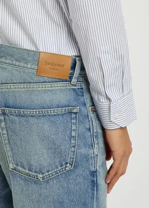 Saint Laurent Tapered-leg Denim Jeans - Indigo
