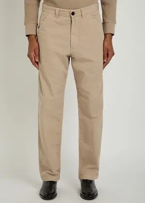 Stone Island Cotton Ripstop Straight-leg Trousers