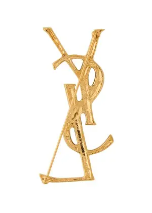Saint Laurent Opyum Sculpted Metal Brooch