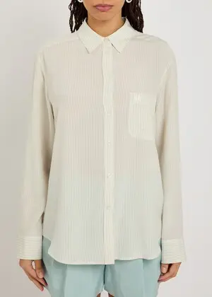 BLAZÉ MILANO Pinstripe Silk Shirt