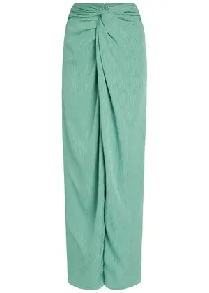 BLAZÉ MILANO Konik Twist Silk Maxi Skirt