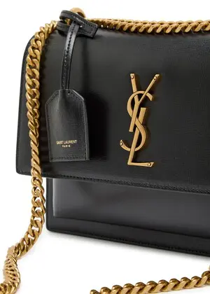 Saint Laurent Sunset Leather Cross-body Bag - Black