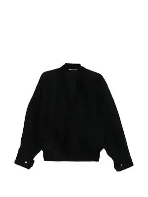 Giorgio Armani Geometric Texture Bomber Jacket